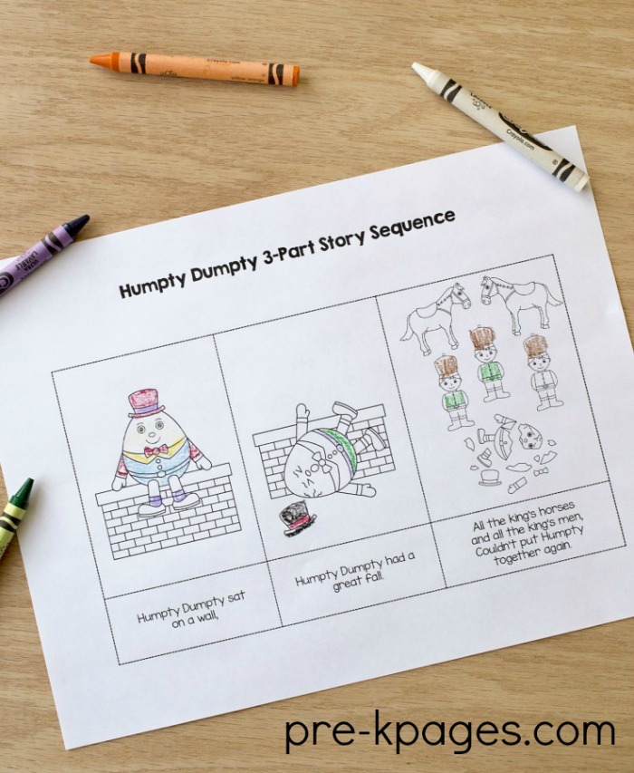 Humpty Dumpty Nursery Rhyme Theme in Preschool