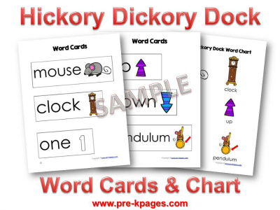 Hickory Dickory Dock Nursery Rhyme Activities