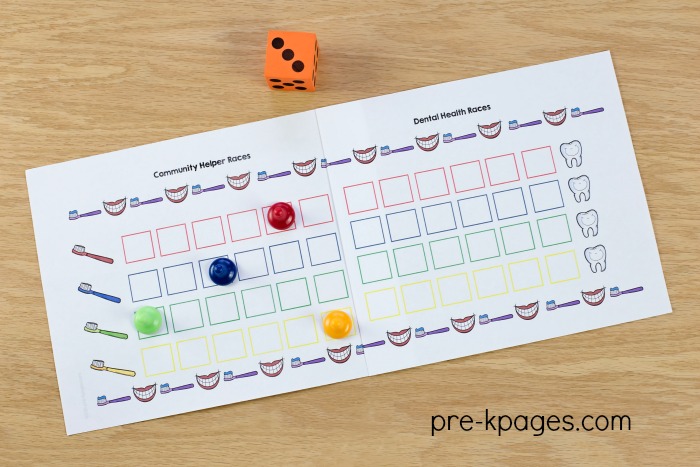 Dental Health Math Activities for Preschool - Pre-K Pages