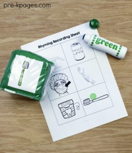 Dental Health Literacy Activities for Preschool - Pre-K Pages