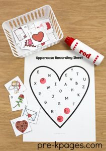 Valentine Literacy Activities for Preschool - Pre-K Pages