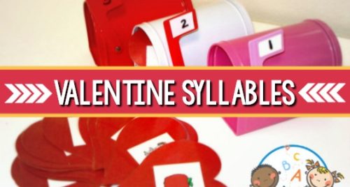 Valentine Syllable Activity for Preschool
