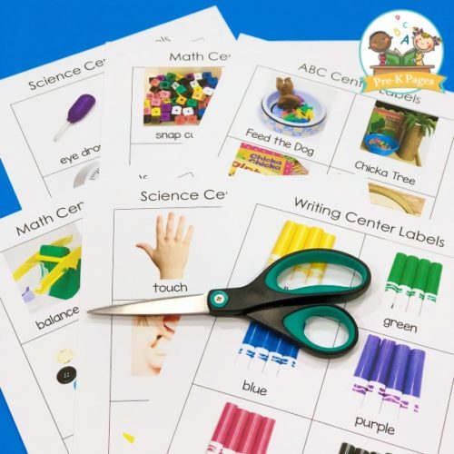 Editable Center Labels - Pre-K Pages