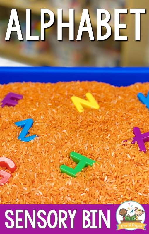 Alphabet Sensory Bin for Letter Recognition