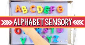Alphabet Sensory Bin for Letter Recognition