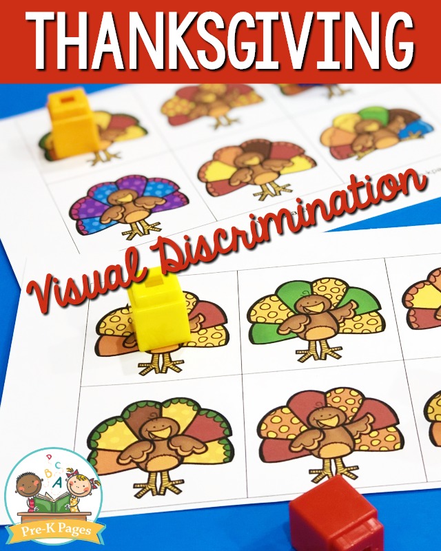 Thanksgiving Visual Discrimination Activity
