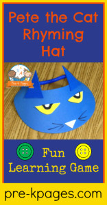 Pete the Cat Rhyming Activity