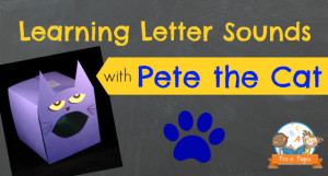 Learning Letter Sounds with Pete the Cat Preschool Activity