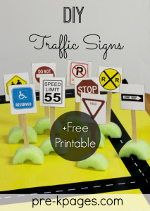 Environmental Print Printable Road Signs in the Block Center
