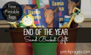 Beach Bucket Printable Tags for Preschool and Kindergarten