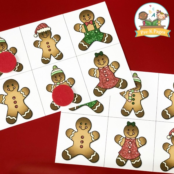Gingerbread Visual Discrimination Printable