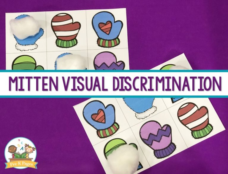 Mitten Visual Discrimination Printable