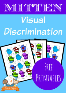 Mitten Visual Discrimination Printable