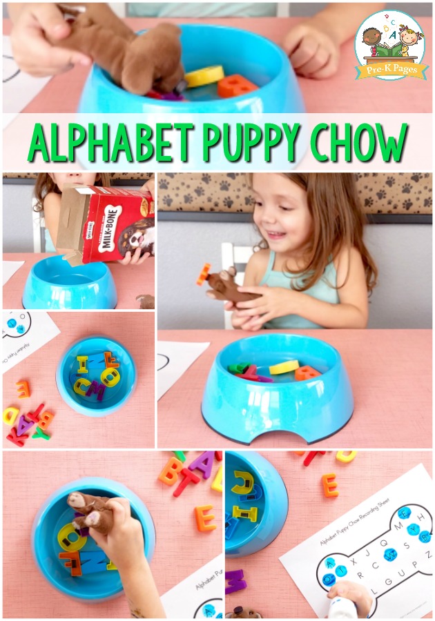 Alphabet Puppy Chow Game For Kids - Pre-K Pages