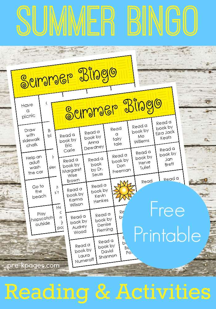 Summer Reading And Activity Bingo Summer Reading And Activity Bingo