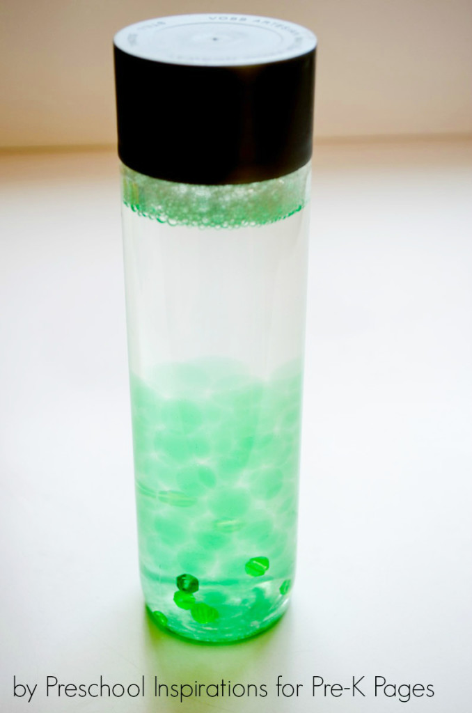 LMNO Peas: Alphabet Sensory Bottle