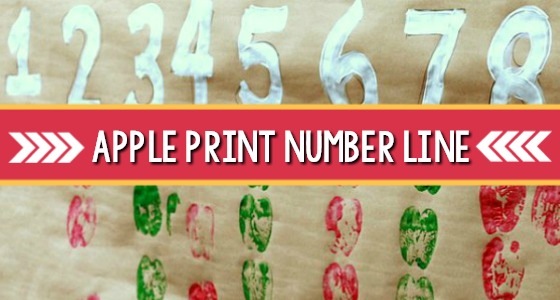 Apple Print Number Line
