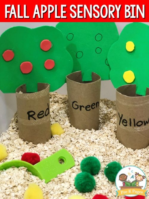 Oatmeal Apple Sensory Bin