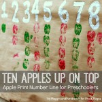 Apple Print Number Line