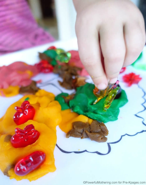 Apple Play Dough Activity