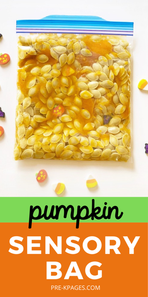 Pumpkin Sensory Bag for Preschool (+ Free Printable!)