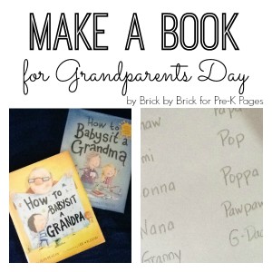 Make a Book for Grandparents Day