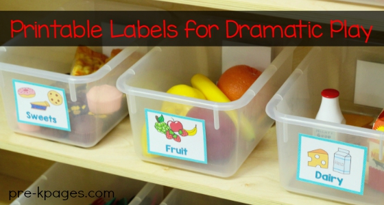 Printable Dramatic Play Labels