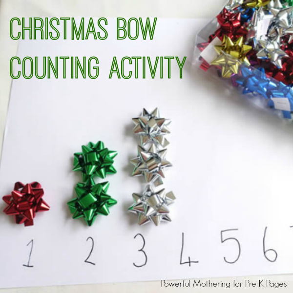 Christmas Bow Counting Activity - Pre-K Pages