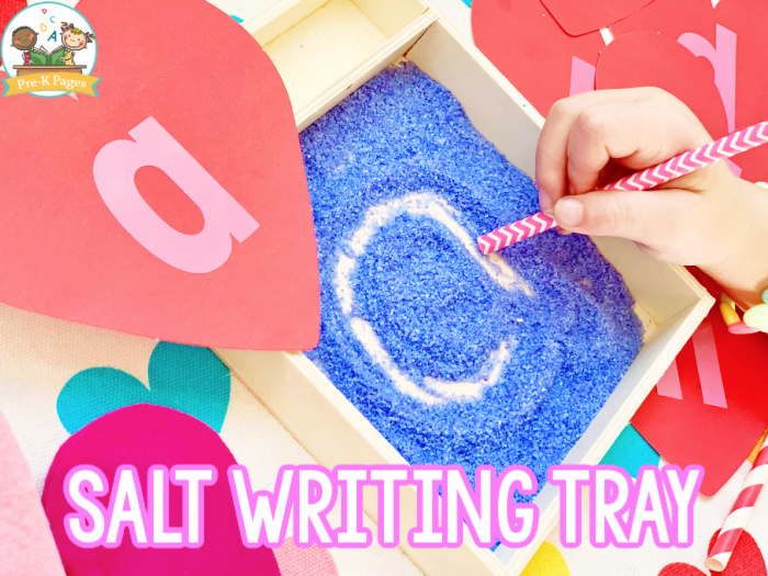 Valentine Sensory Writing Tray for Preschool - Pre-K Pages