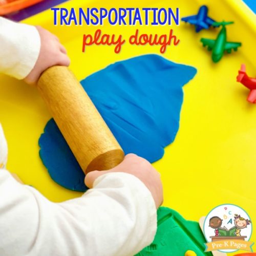 Transportation Play Dough Activity Tray - Pre-K Pages