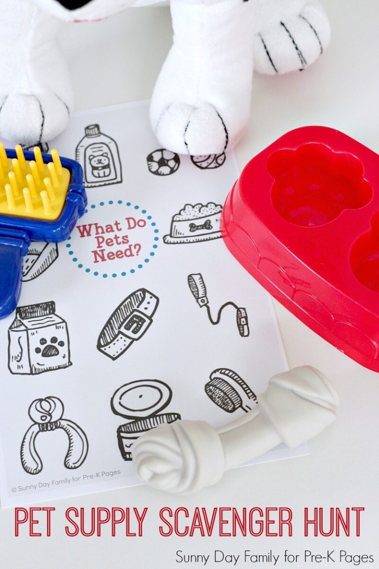 Pet Scavenger Hunt for Preschool - Pre-K Pages