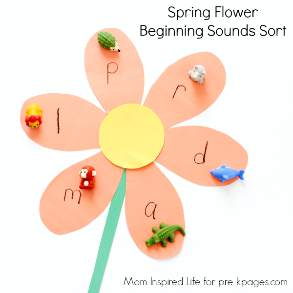 Spring Beginning Sounds Activity - Pre-K Pages