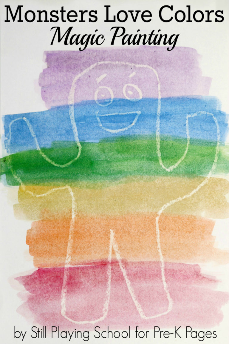 Monsters Love Colors Painting Activity - Pre-K Pages