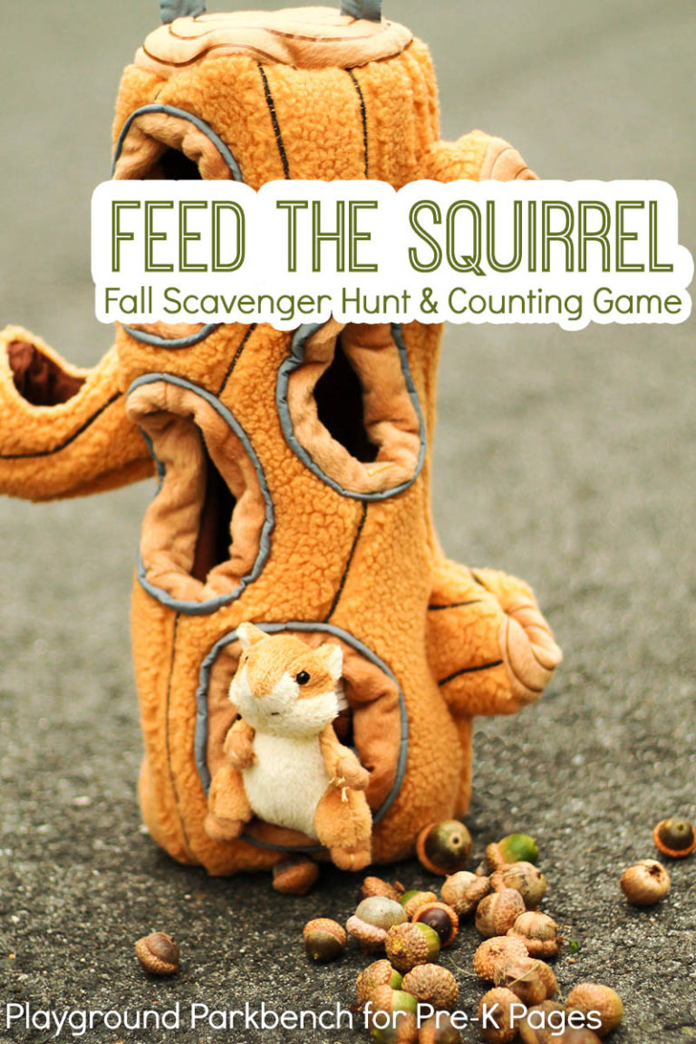 Feed the Squirrel Fall Counting Game - Pre-K Pages