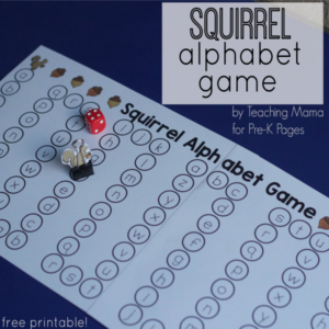 Squirrel Alphabet Game for Fall - Pre-K Pages