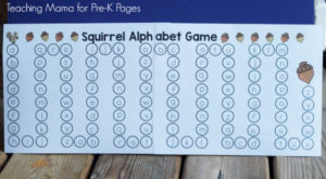 Squirrel Alphabet Game for Fall - Pre-K Pages