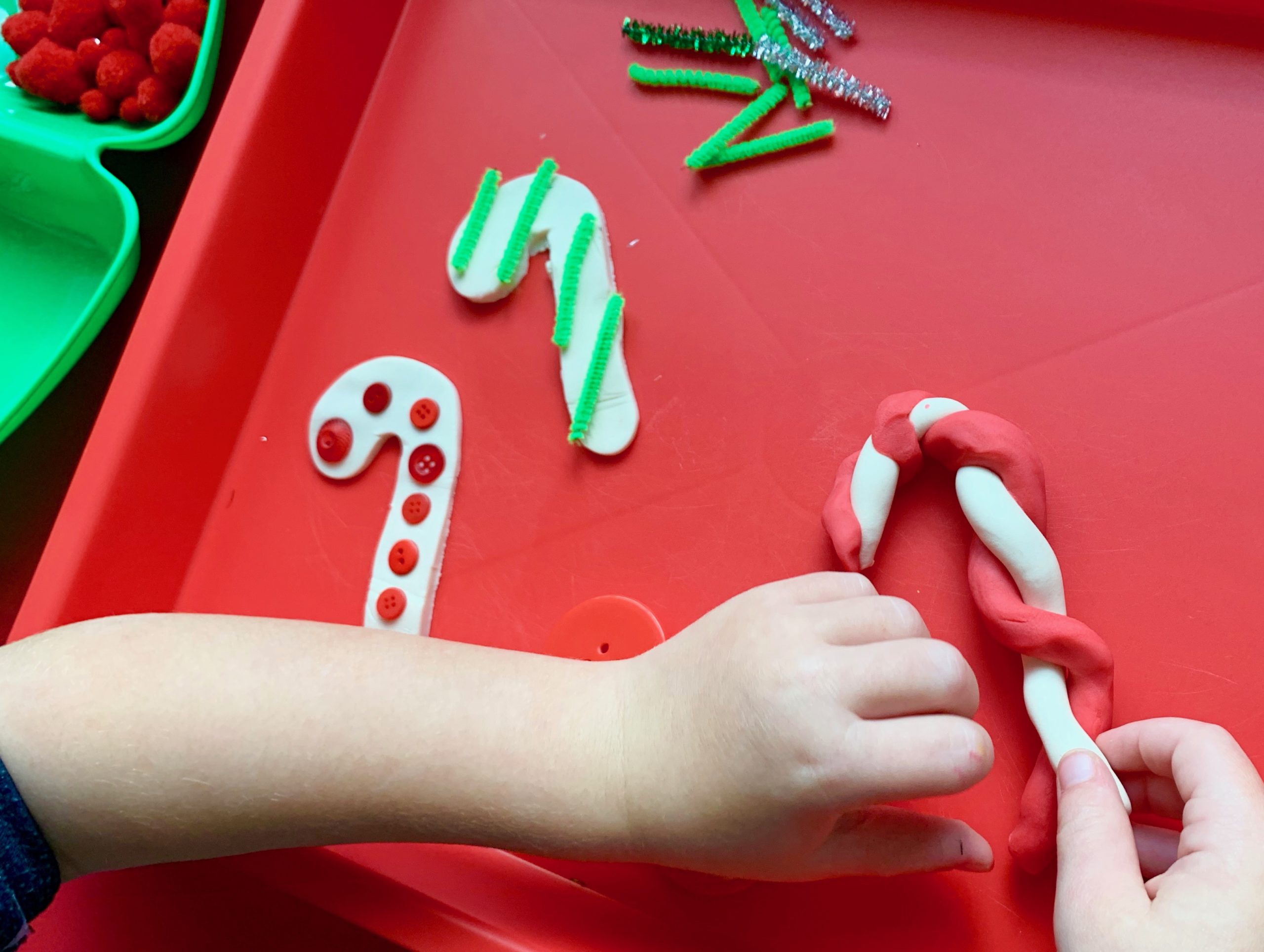 Candy Cane Playdough Activity - Pre-K Pages