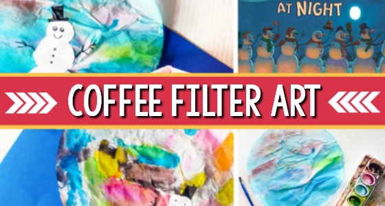 Snowmen at Night: Coffee Filter Art - Pre-K Pages