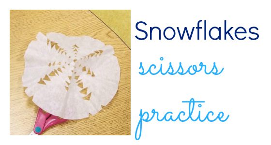 Snowflakes Scissors Practice - Pre-K Pages