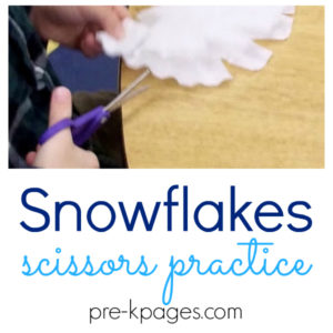 Snowflakes Scissors Practice - Pre-K Pages