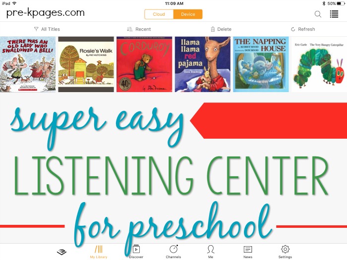 iPad Listening Center in Preschool - Pre-K Pages