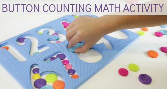 Button Counting Math Activity - Pre-K Pages