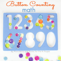 Button Counting Math Activity - Pre-K Pages