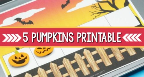 5 Little Pumpkins Counting Printable - Pre-K Pages