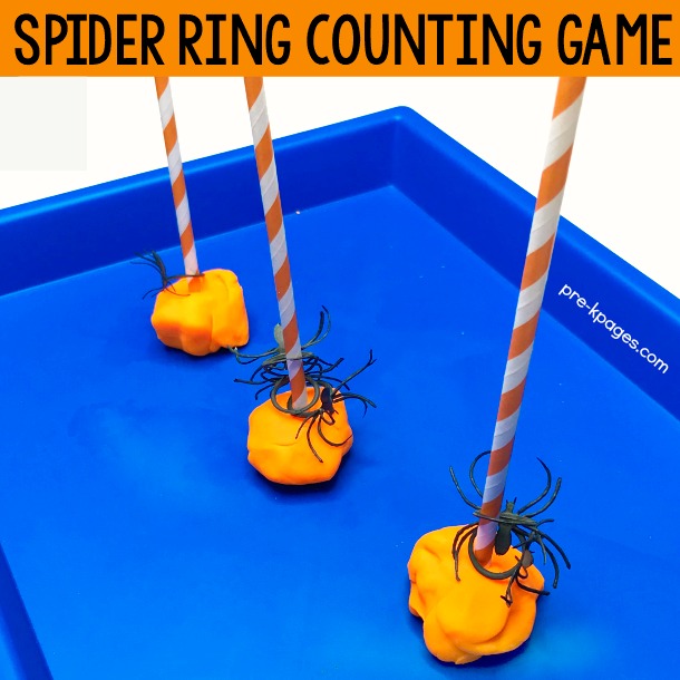 Halloween Spider Ring Counting Game - Pre-K Pages