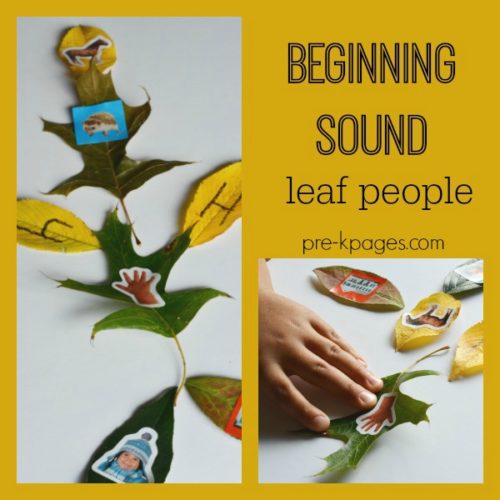 Leaf Man Beginning Sounds Activity - Pre-K Pages