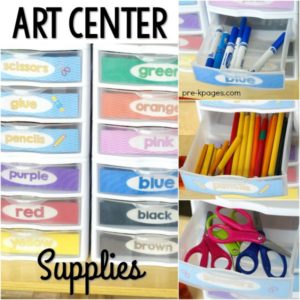 How to set up an art center for toddlers, preschoolers & pre-k kids