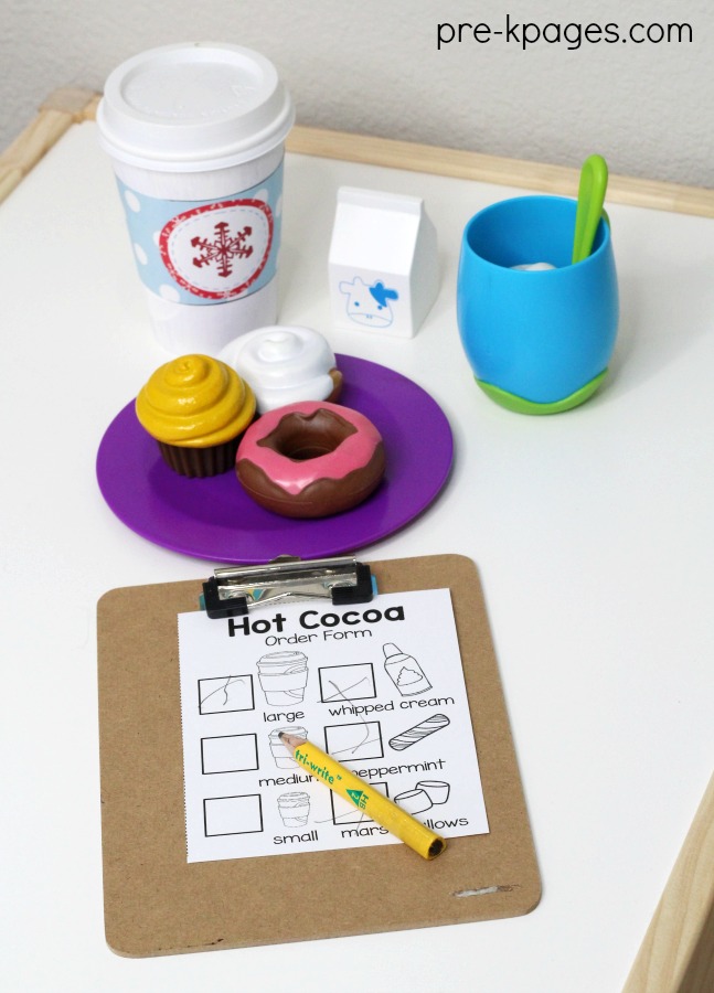 Hot Chocolate Dramatic Play Theme for Preschool