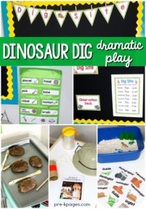 Dinosaur Dig Site Dramatic Play Center for Preschool