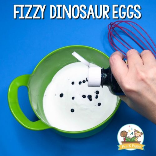Dinosaur Eggs Fizzy Science Experiment - Pre-K Pages